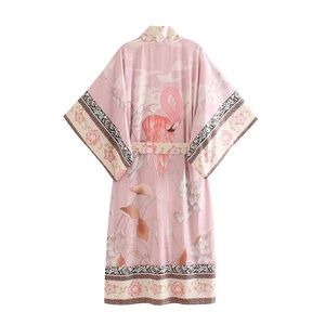 TheBoldBohemian | Swim | New Boho Dusty Pink Cherry Blossom Kimono Robe ...
